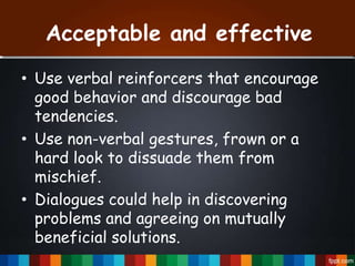 Discipline Techniques for Preschool Classroom | PPTX