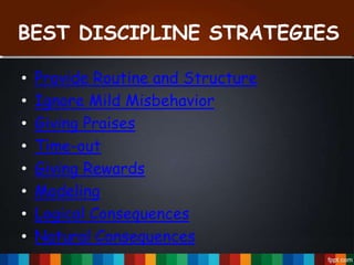 Discipline Techniques for Preschool Classroom | PPTX