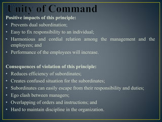 Discipline ; unity of command | PPTX