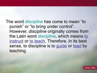 Discipline, Who Needs It? | PPT
