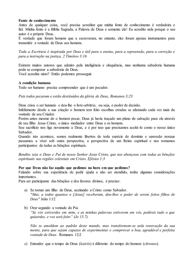 Carta para evangelizar um amigo descrente | PDF
