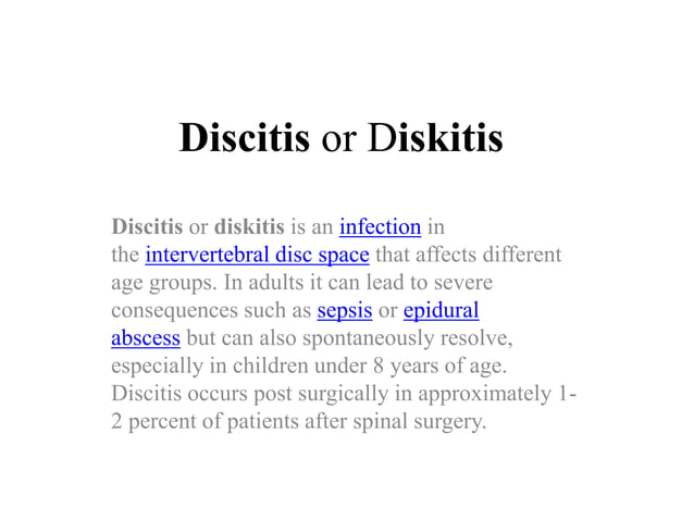 Discitis | PPTX