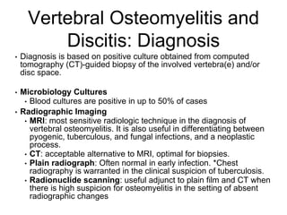 Discitis and osteomyelitis in Sickle cell disease | PPTX | Bone and ...