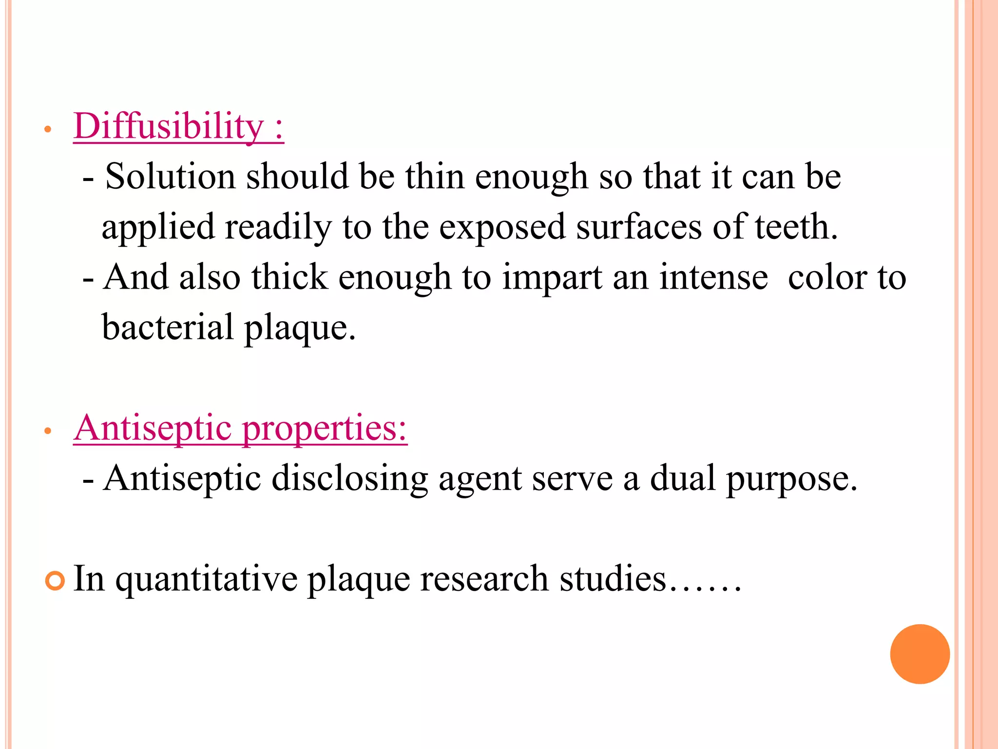 DISCLOSING AGENTS in dentistry ptx | PPTX