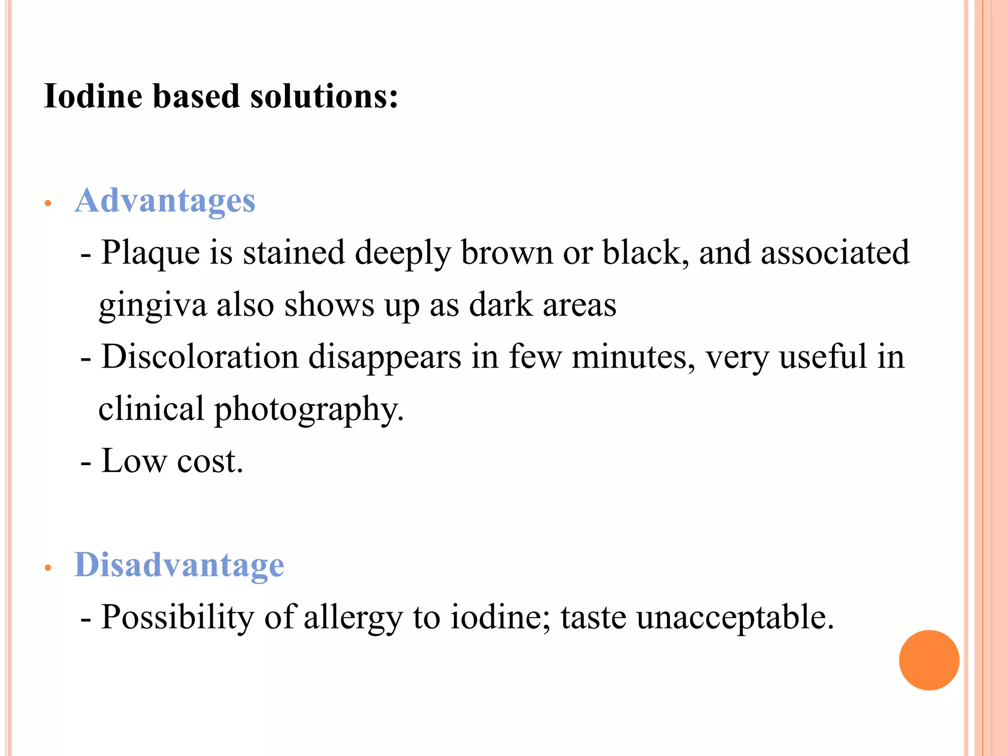 DISCLOSING AGENTS in dentistry ptx | PPTX