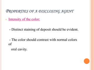 DISCLOSING AGENTS in dentistry ptx | PPTX
