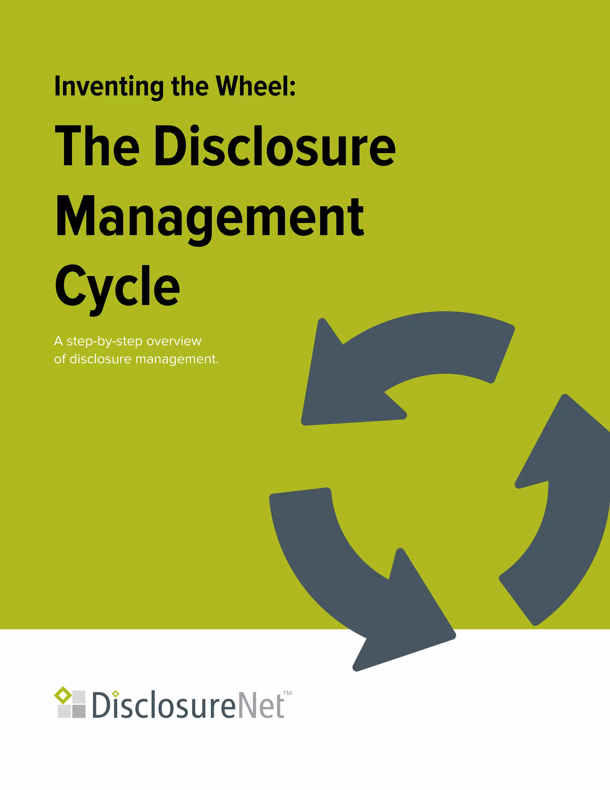 The Disclosure Management Cycle | PDF