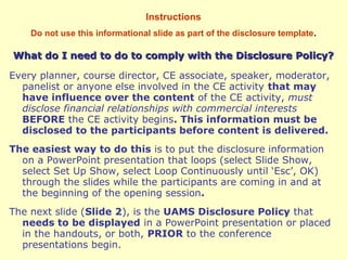 Disclosure instruction templates_2016 | PPT