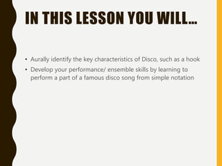 DISCO MUSIC & ACTIVITIES | PPTX