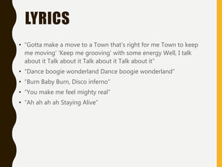 DISCO MUSIC & ACTIVITIES | PPTX