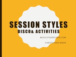DISCO MUSIC & ACTIVITIES | PPT