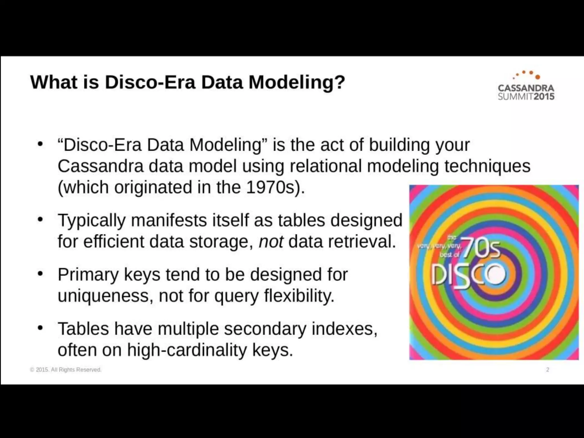 Escaping Disco Era Data Modeling | PPT