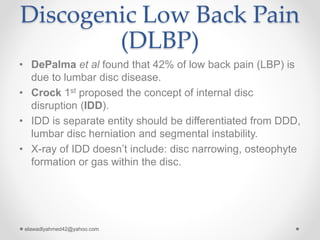 Discogenic low back pain | PPTX