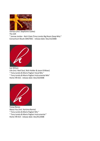 Discography Of Tony Loreto | PDF