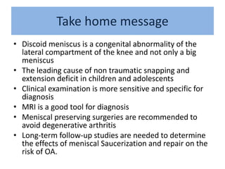 Discoid meniscus | PDF