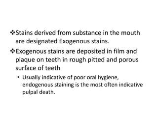 Discoloration of teeth | PPTX