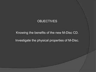 Disco m disc | PPTX | Data Storage and Warehousing | Computing