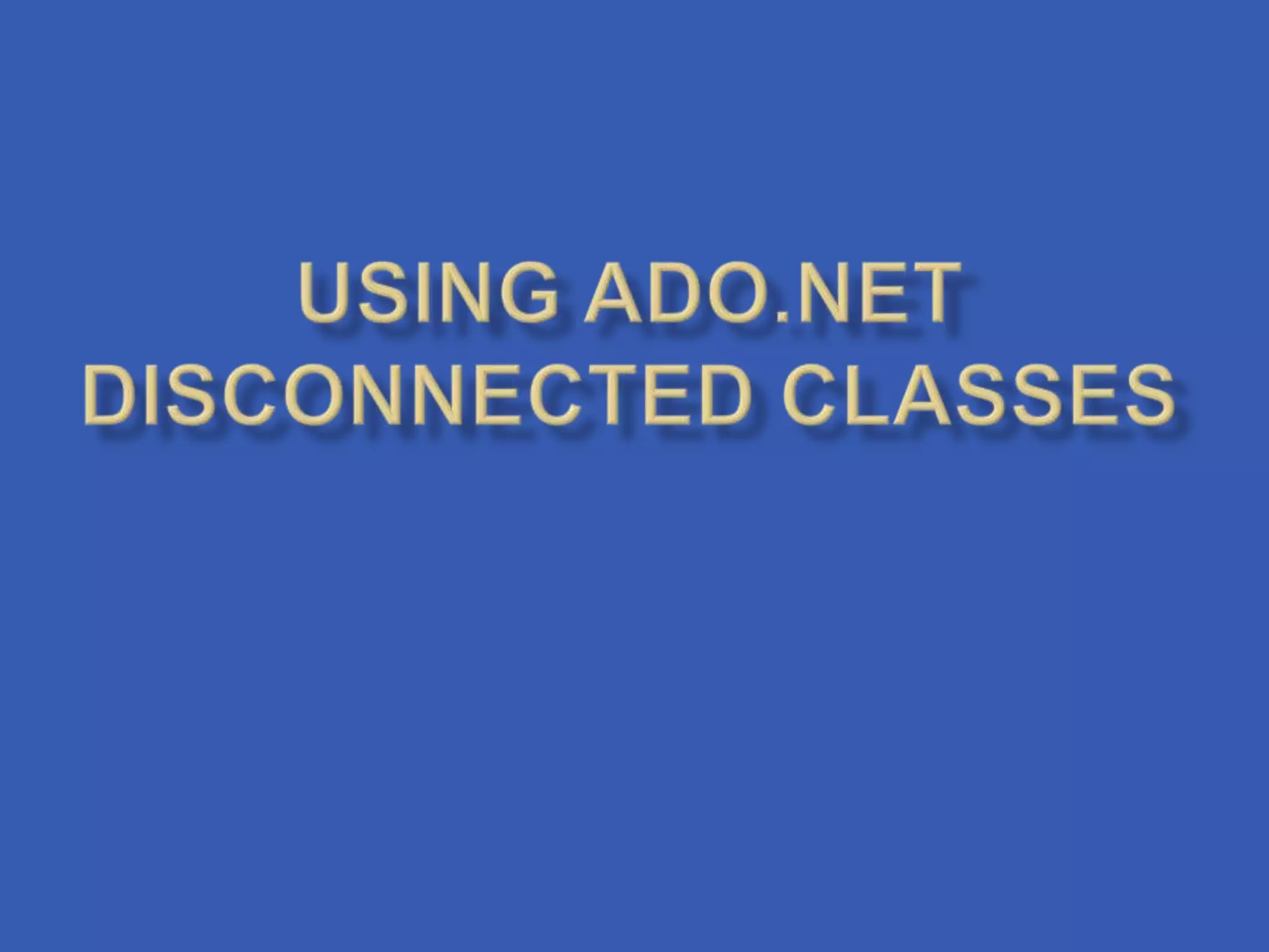 Disconnected data | PPTX | Databases | Computer Software and Applications