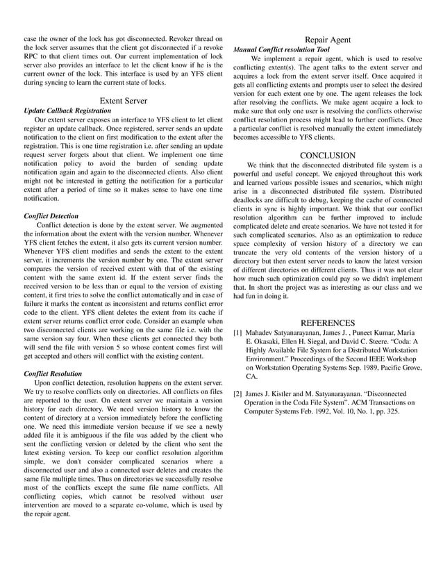 Disconnected Distributed File System | PDF | Operating Systems | Computer Software and Applications