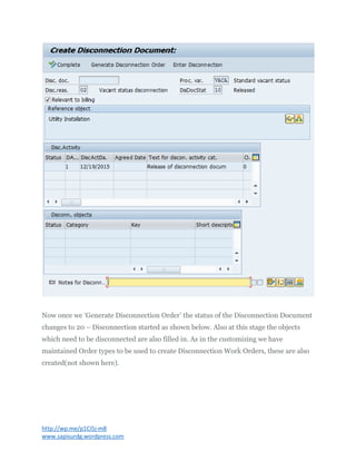 Disconnection/Reconnection of a Utilities Installation | PDF