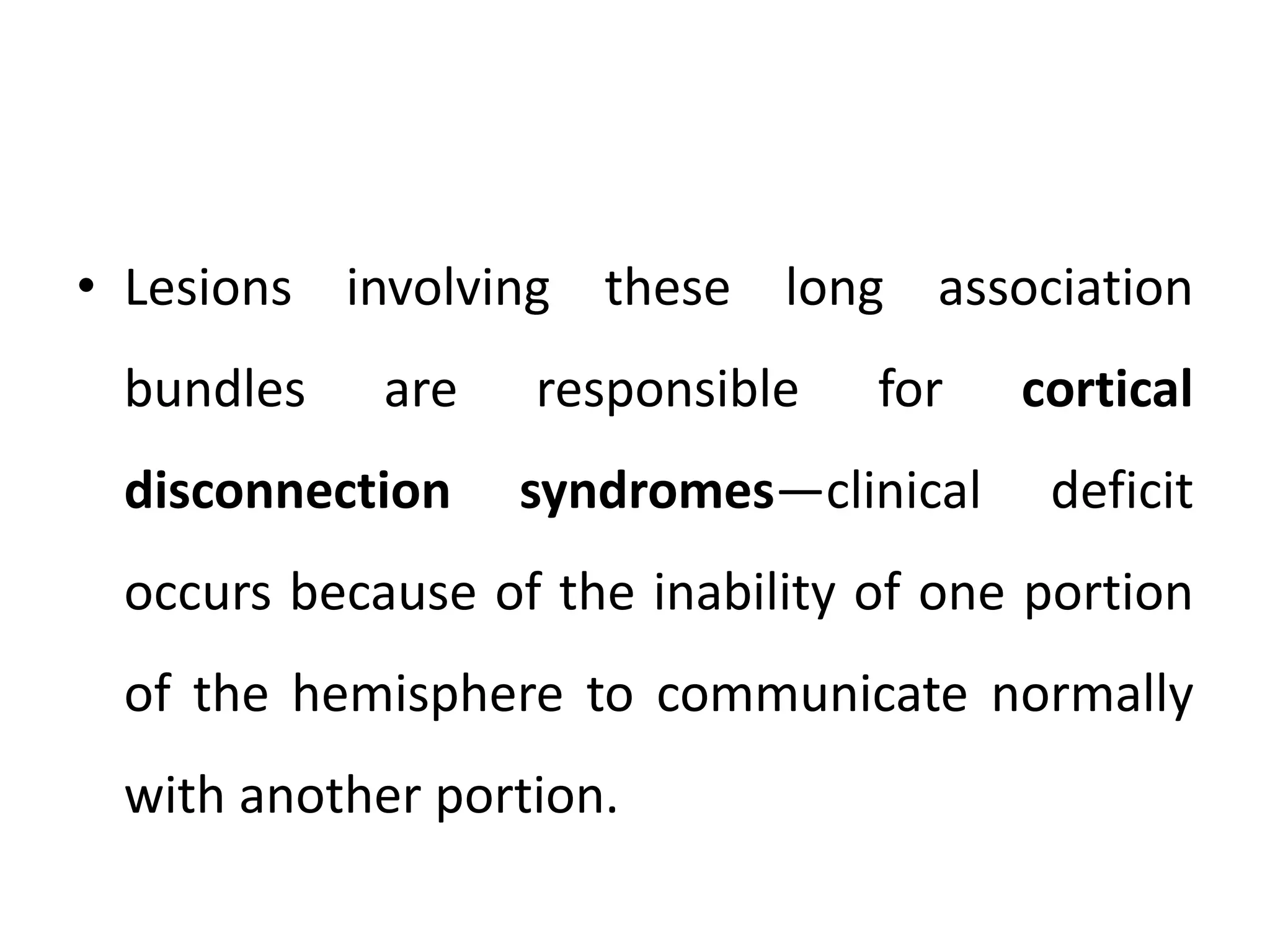 Disconnection syndromes sharath | PPTX
