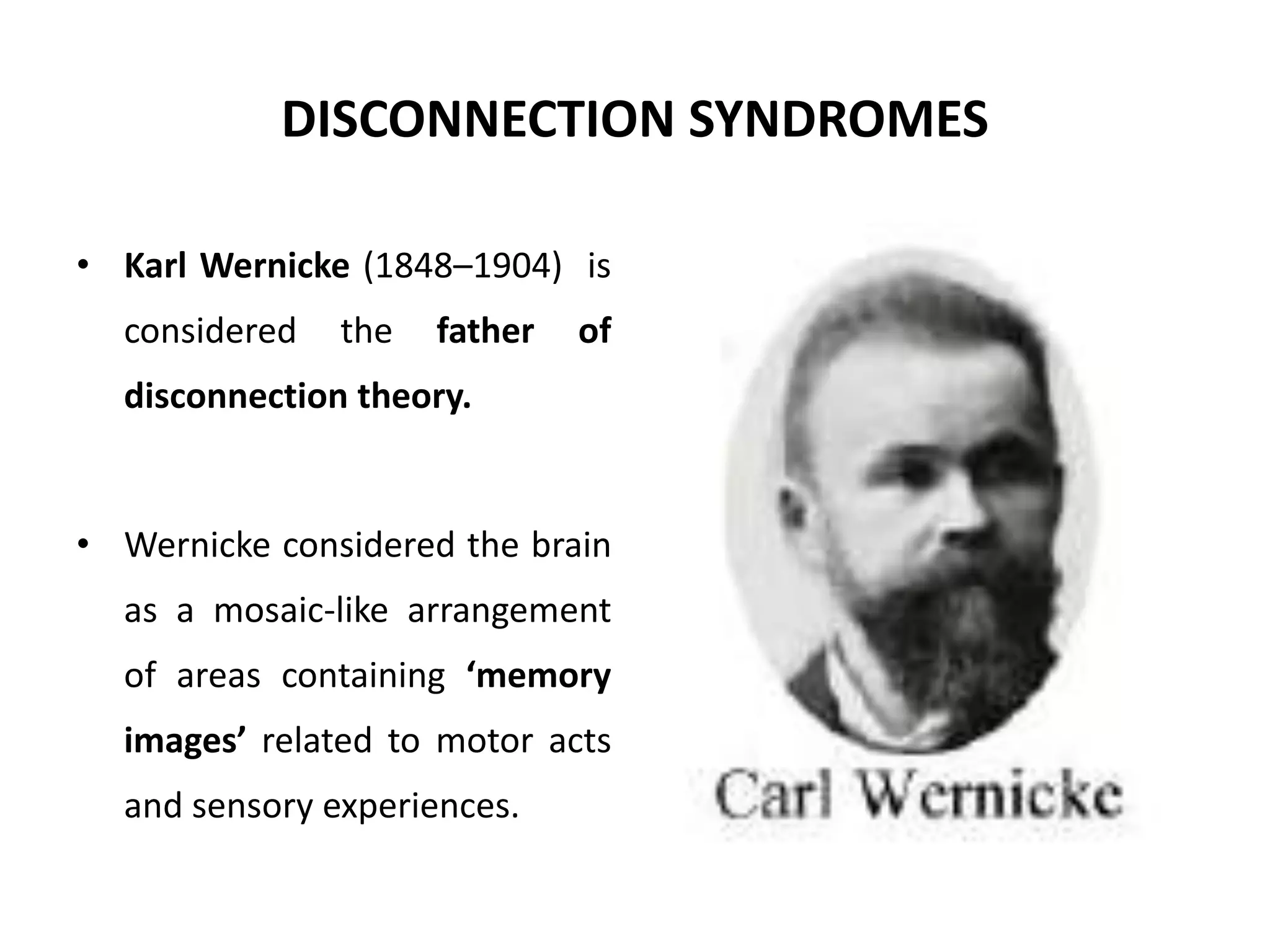 Disconnection syndromes sharath | PPTX