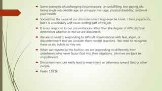 Discontentment | PPTX