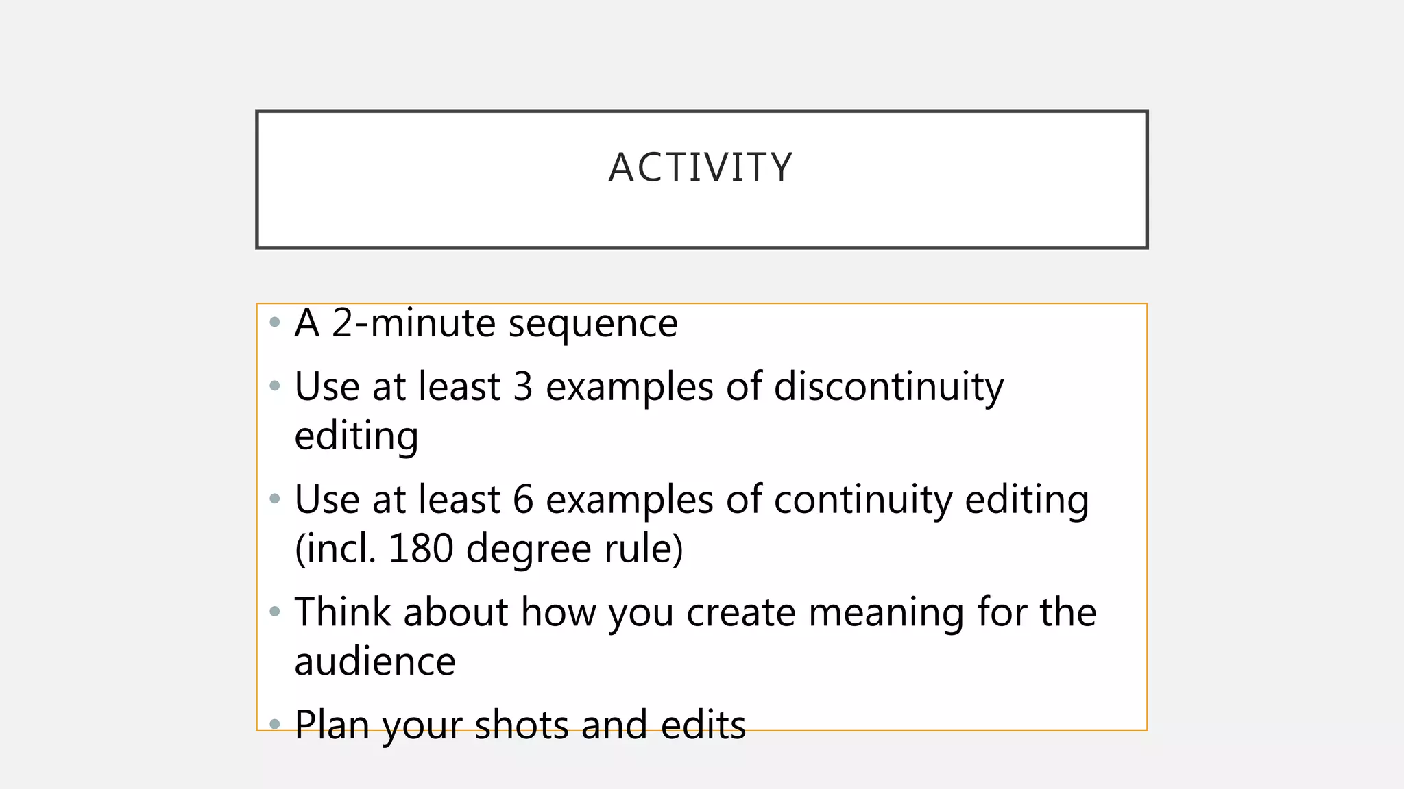 Discontinuity editing | PPTX