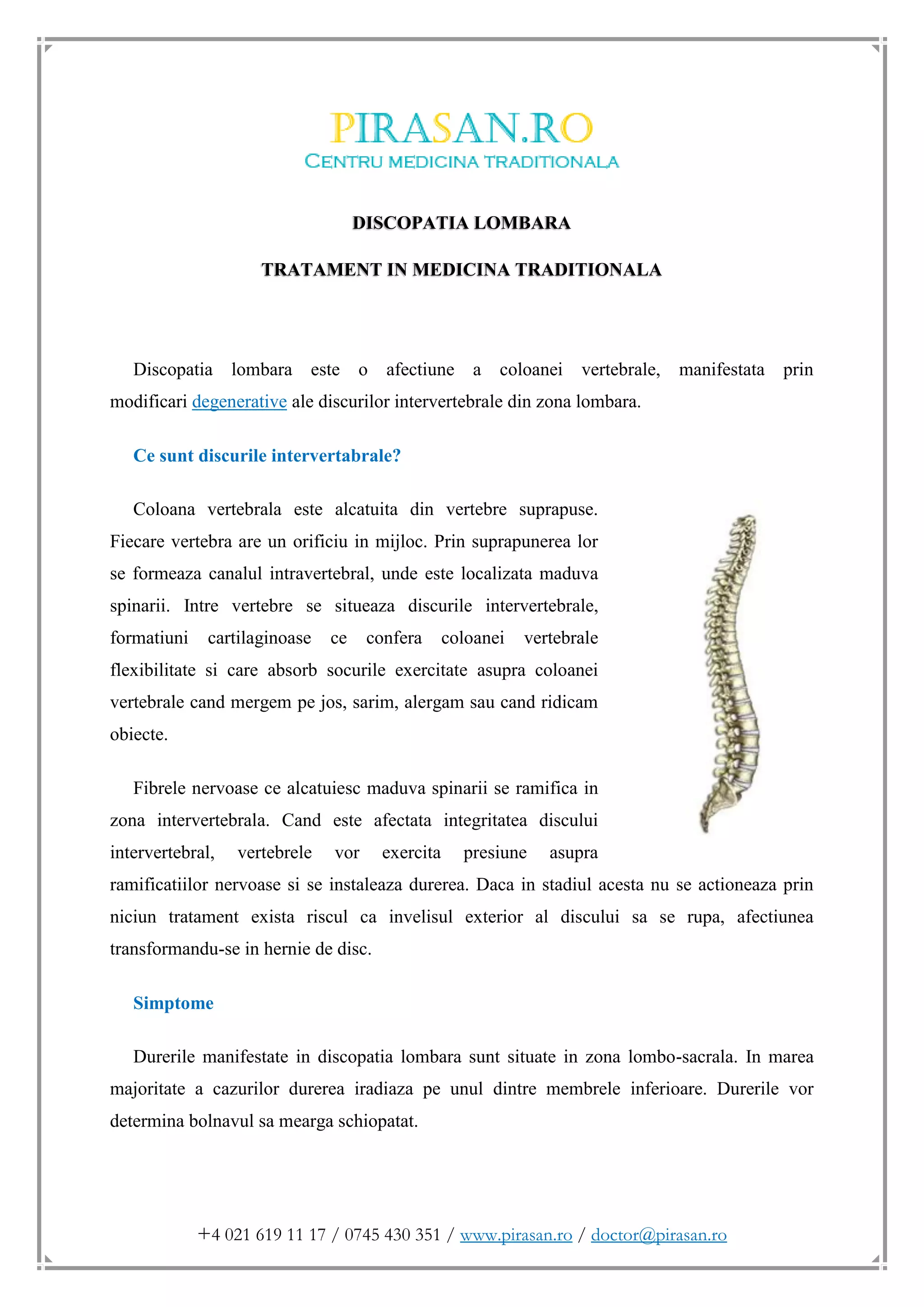 Discopatia lombara | PDF