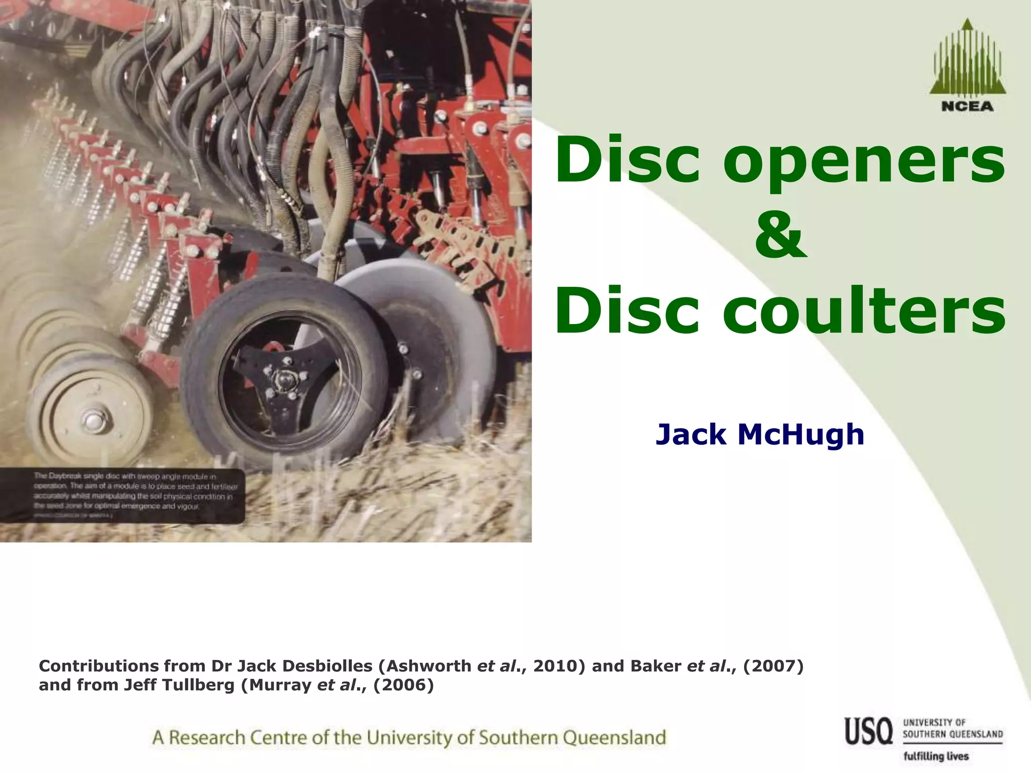 Disc seeding in conservation agriculture | PPTX