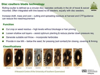 Disc seeding in conservation agriculture | PPTX