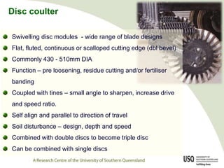 Disc seeding in conservation agriculture | PPT