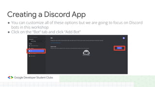 Discord Bot Workshop Slides | PDF | Web Development | Internet