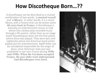 Discotheque | PPTX