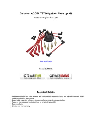 Discount accel tst16 ignition tune up kit | PDF