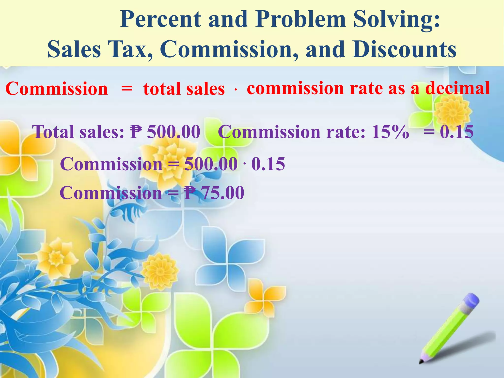 Discount and commission | PPTX