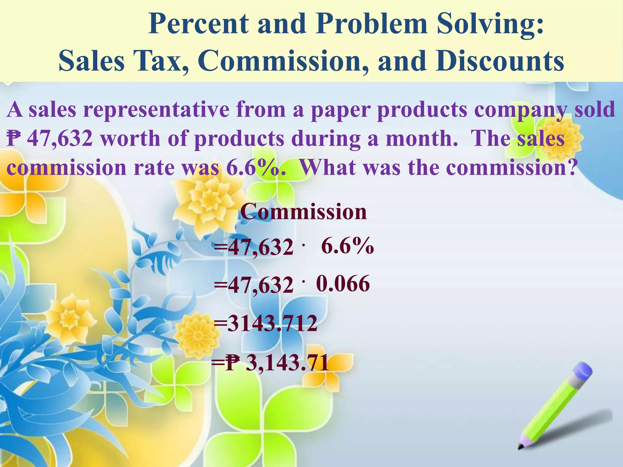 Discount and commission | PPTX
