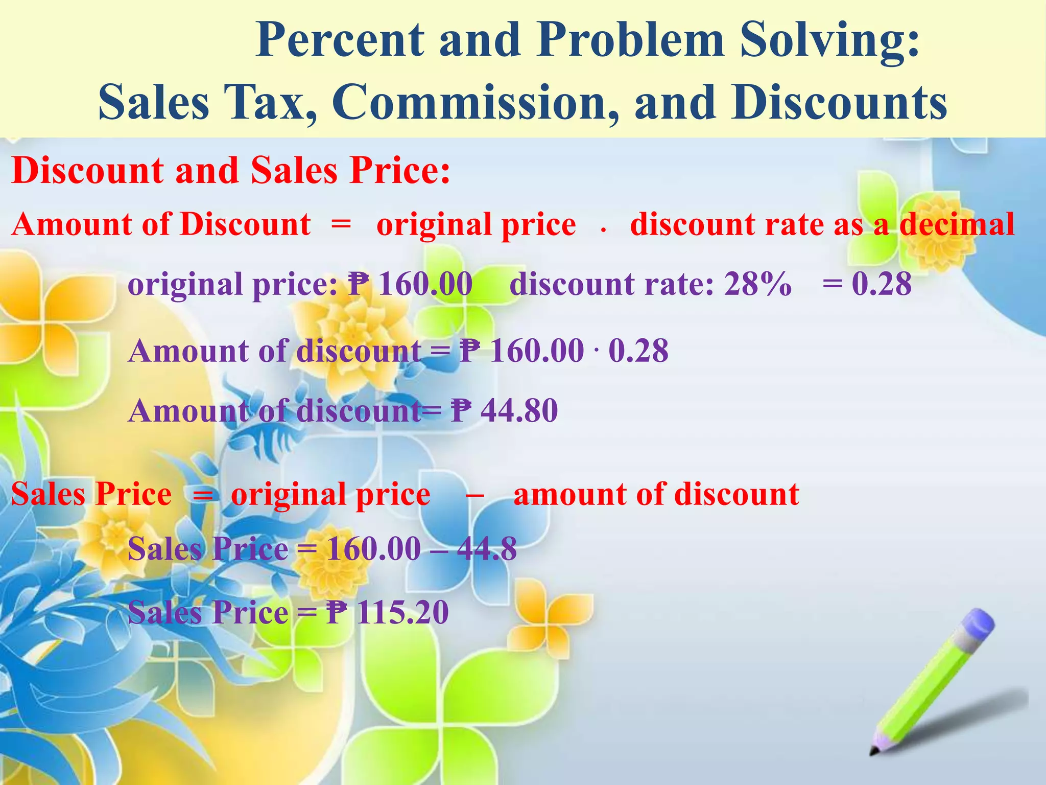 Discount and commission | PPTX