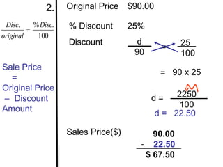 Discount and Sale Price | PPT
