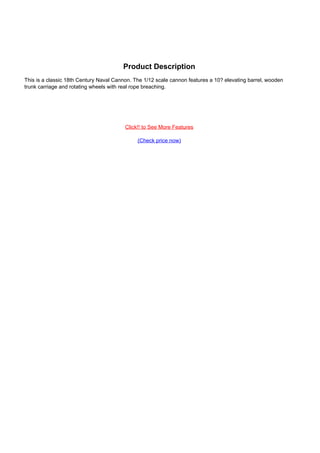Discount British Naval Cannon Replica | PDF