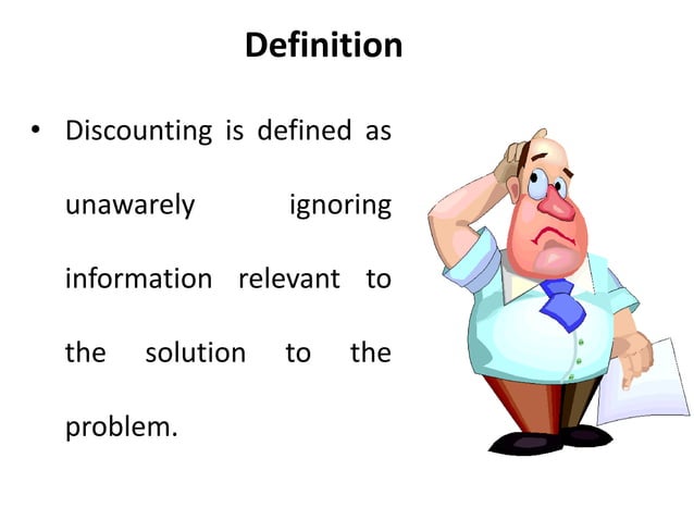 Discounting (Transactional analysis / TA is an integrative approach to ...