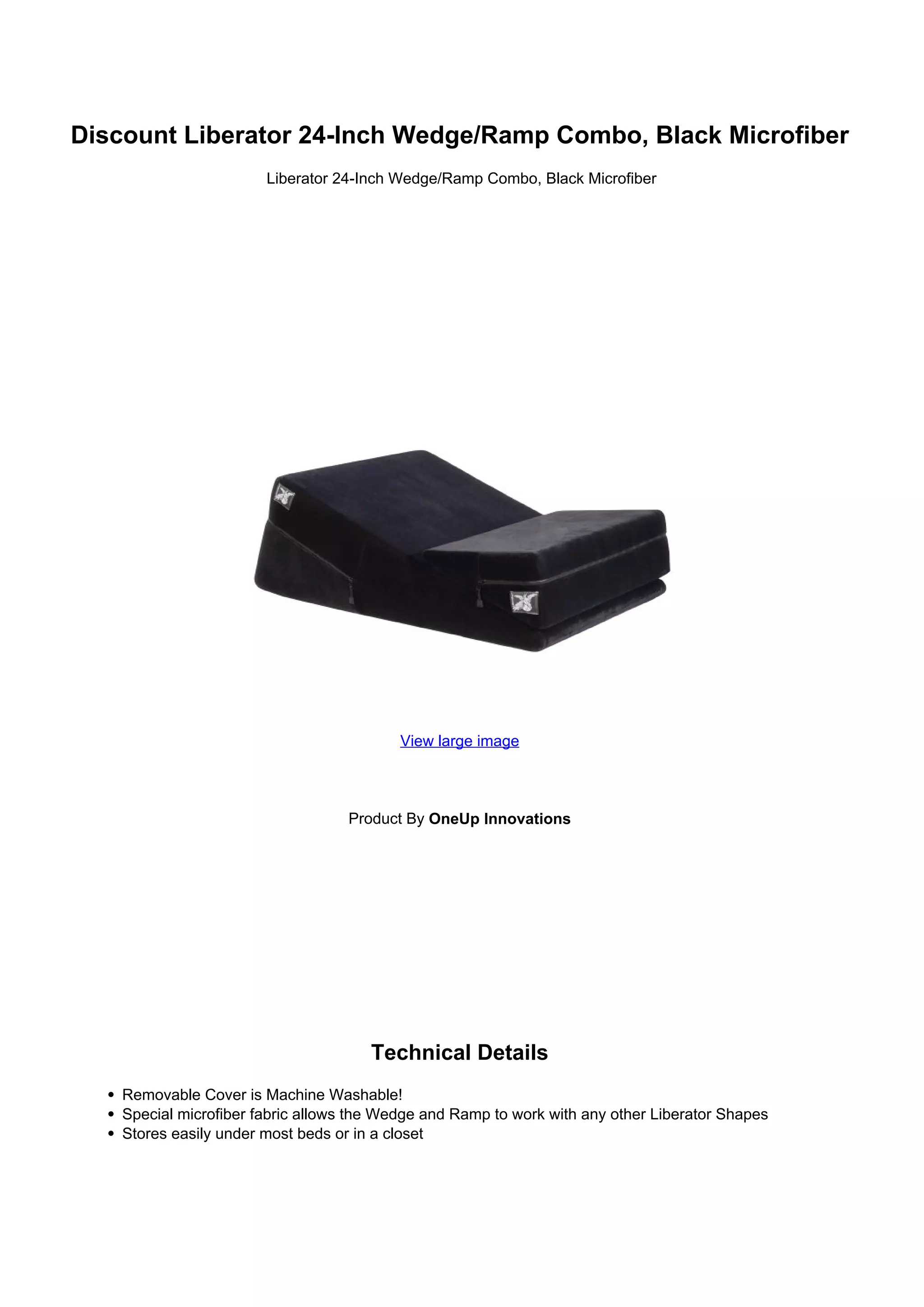 Discount liberator 24 inch wedge ramp combo black microfiber | PDF