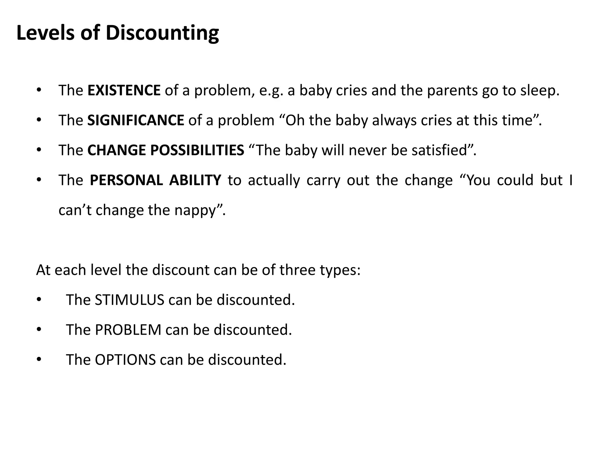 Discount matrix (Transactional analysis / TA is an integrative approach ...