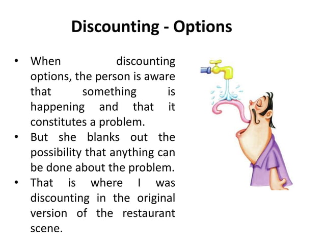 Discount matrix (Transactional analysis / TA is an integrative approach ...