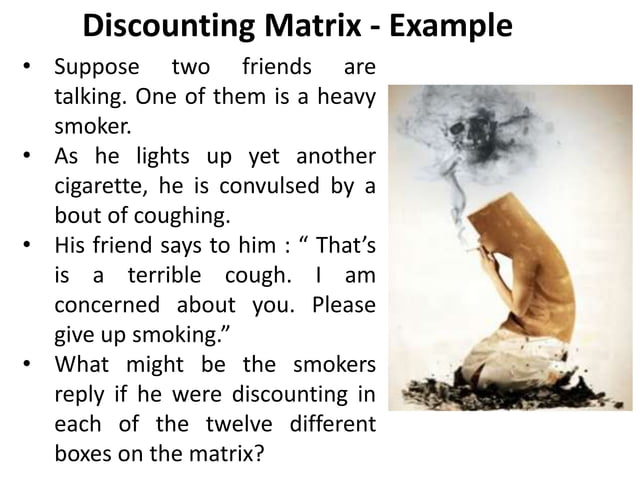 Discount matrix (Transactional analysis / TA is an integrative approach ...