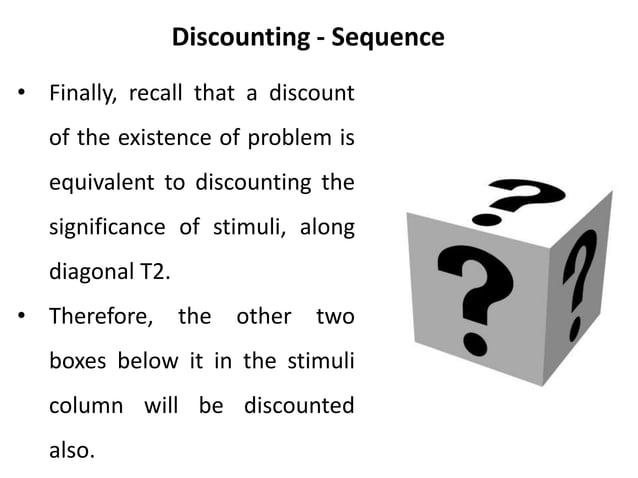 Discount matrix (Transactional analysis / TA is an integrative approach ...