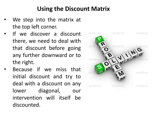Discount matrix (Transactional analysis / TA is an integrative approach ...