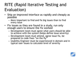 Discount mobile usability methods | PPTX