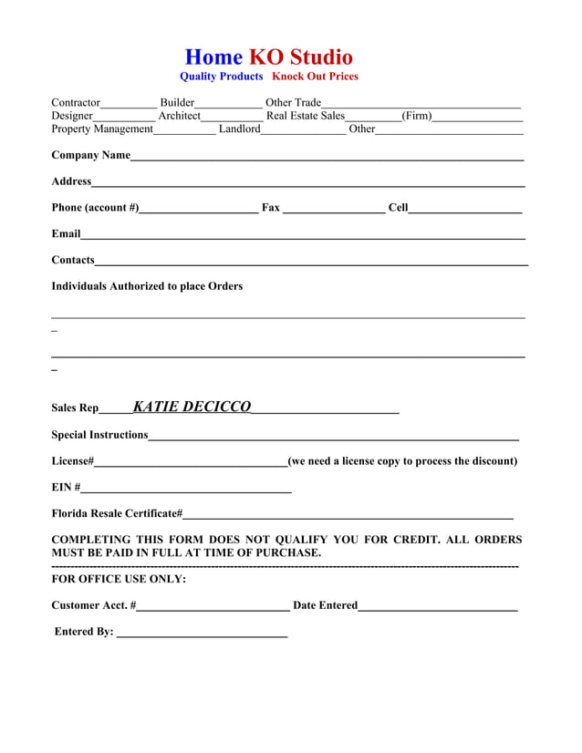 Discount Registration Form (Main) | DOC