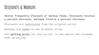 Discounts and Markups | PPTX